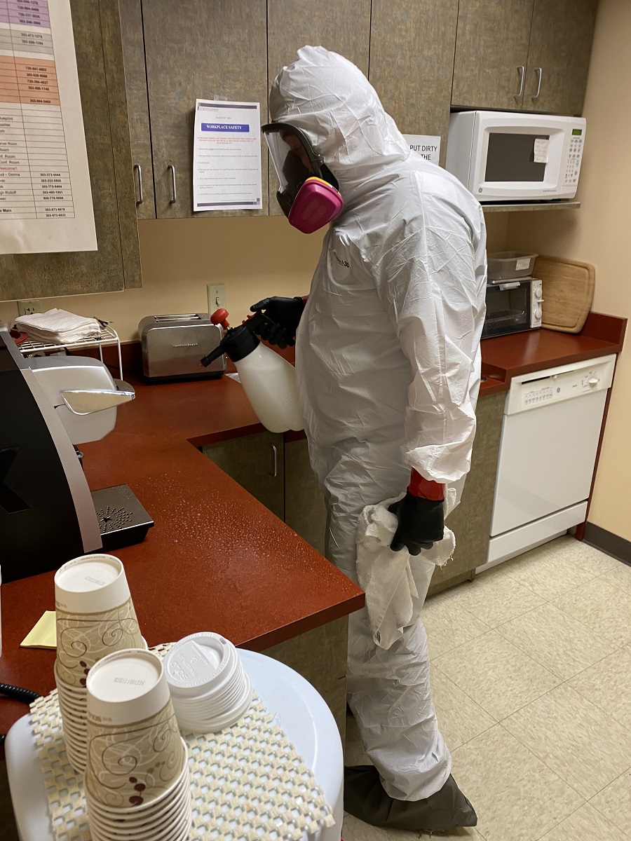 COVID-19 Cleaning for a Construction Company - PuroClean of Golden